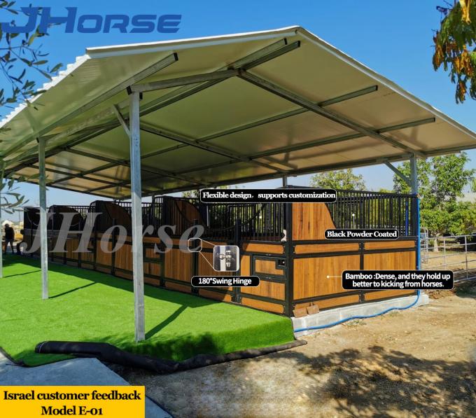 Panel stabil kuda portabel HDPE - Sistem stall galvanis